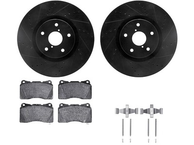 Front Brake Pad and Rotor Kit For 13-17, 20 Subaru WRX STI Premium ...