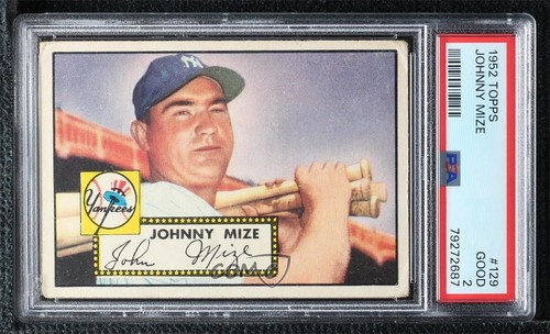 1952 Topps Johnny Mize #129 PSA 2 HOF | eBay