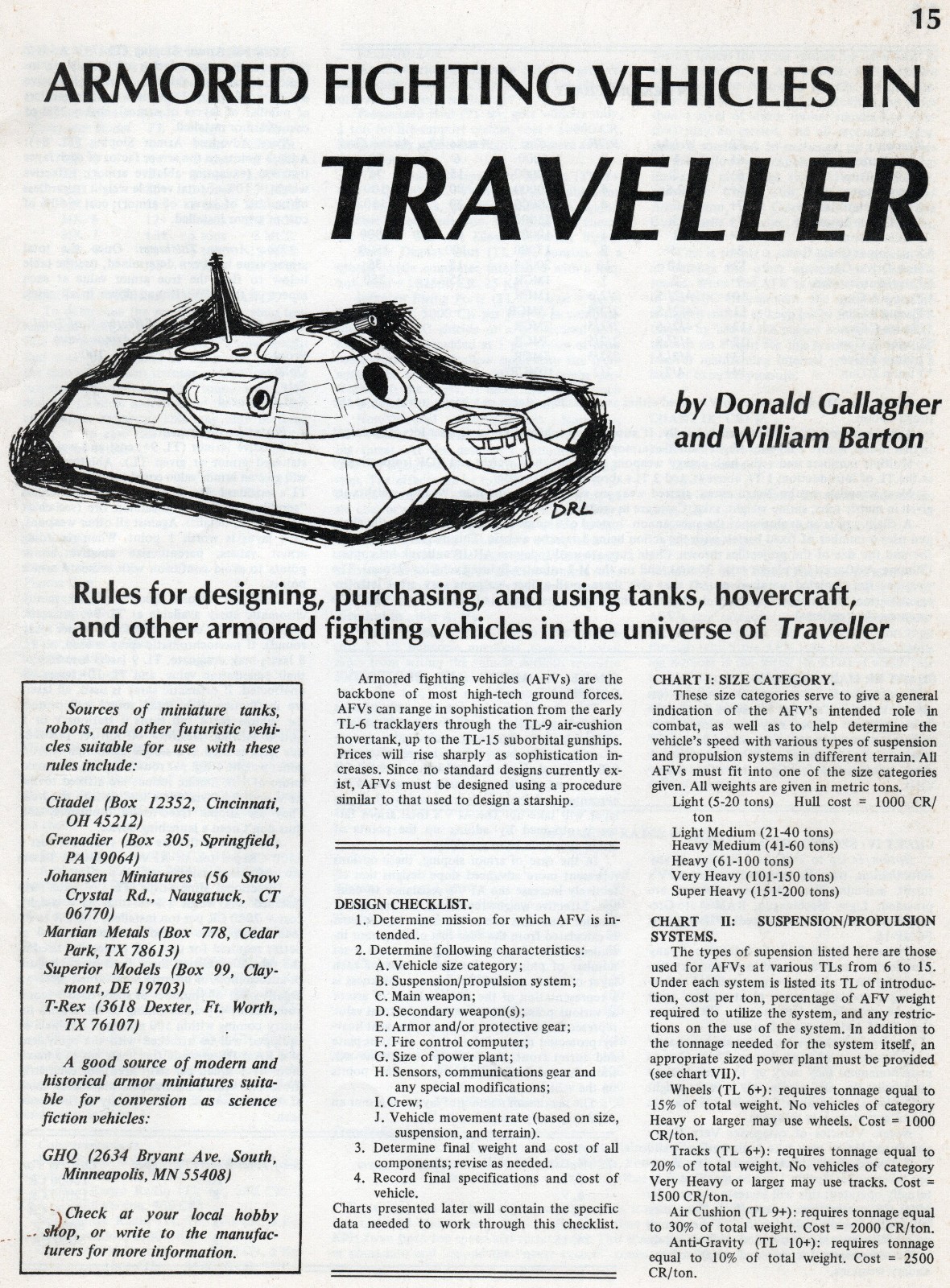 Armored Fighting Vehicles in Traveller | eBay