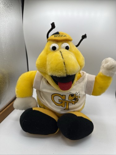 VTG 1987 Georgia Tech Buzz Mascot Plush Fight Song Music GT Yellow ...