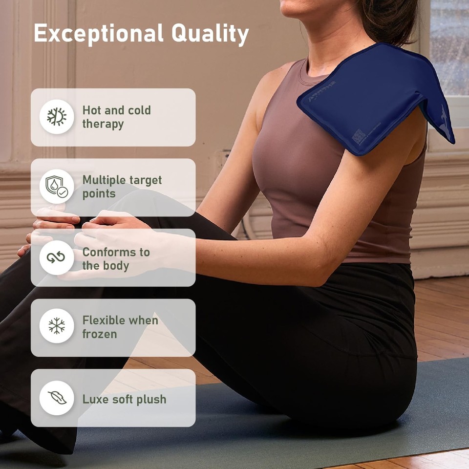 SHERPA THERAPY Medium Flexible Gel Ice Packs Reusable - Hot and Cold ...