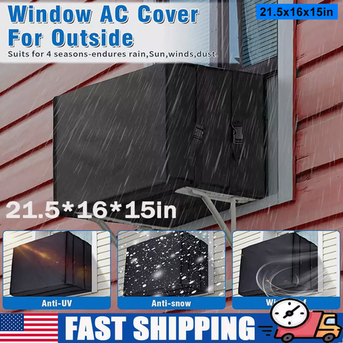 Air Conditioner Cover Heavy Duty AC Outdoor Window Unit Medium 21.5 x ...