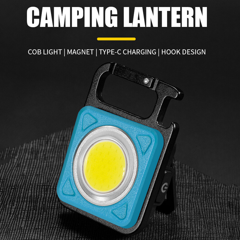 LED COB Camping Light Portable 500LM for Outdoor Travel (Blue LED ...