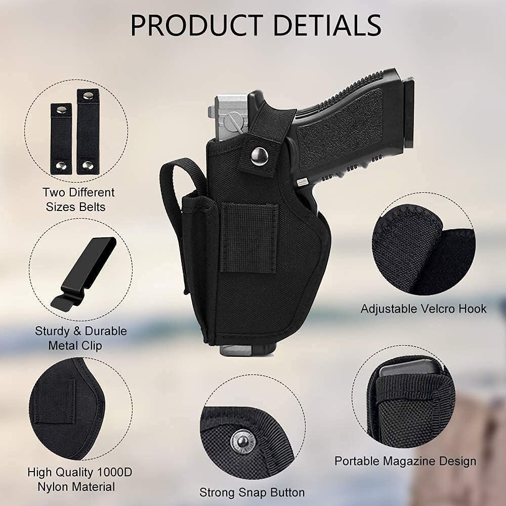 Nylon Belt & Clip Gun holster For Walther WMP 22 Mag With 4.5" Barrel ...