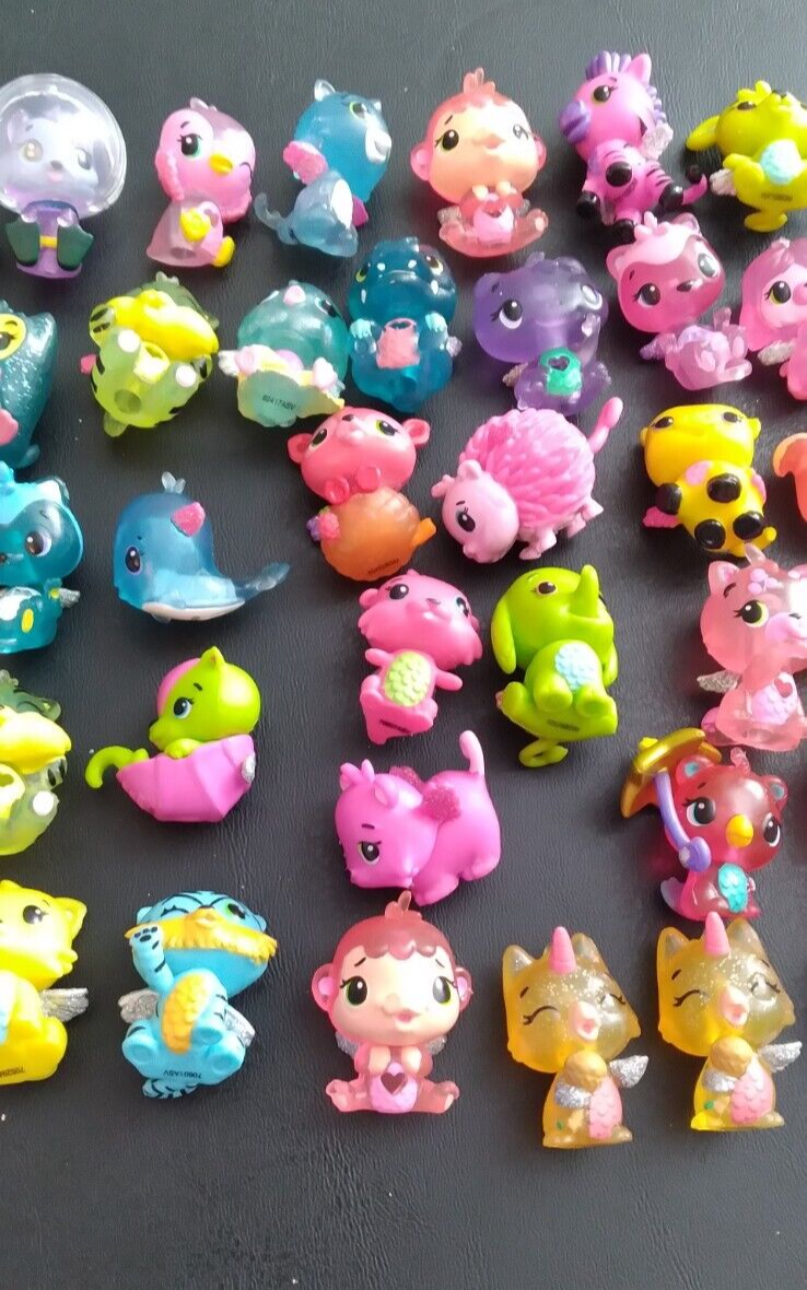 Hatchimals Colleggtables 50 piece Fun Lot Washed Rare Mix Various Fuzzy ...