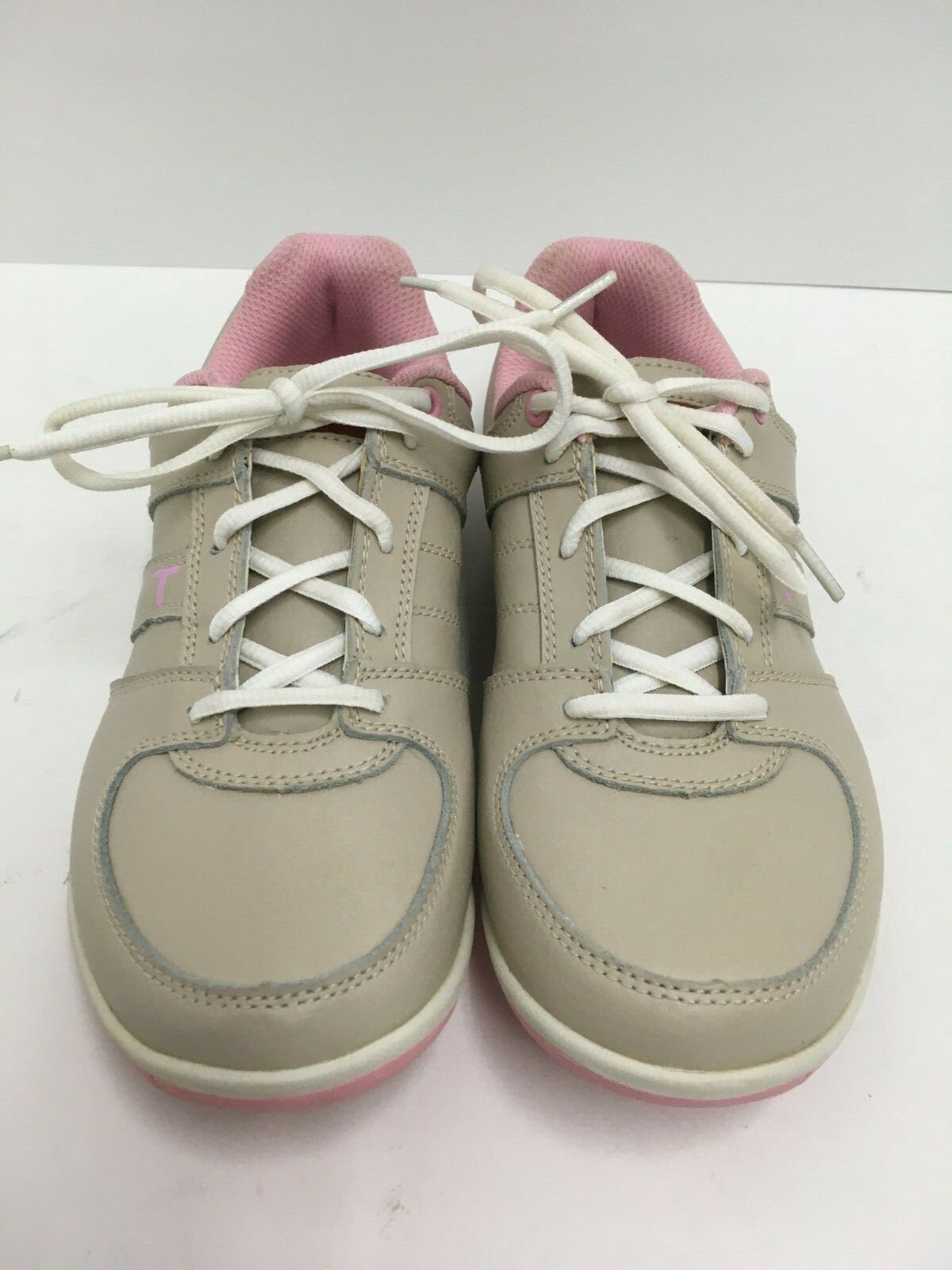 True Linkswear Vegas Spikeless Golf Shoes Womens Sz 7M Beige/Pink SD1 ...
