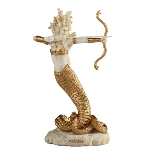 Furious Medusa Shooting Arrow 15.5cm Veronese White Statue | eBay UK