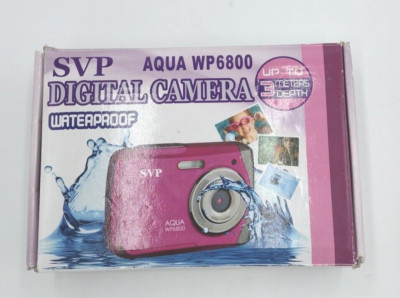 SVP Aqua WP6800 Underwater Waterproof Pink Digital Camera FOR PARTS ...