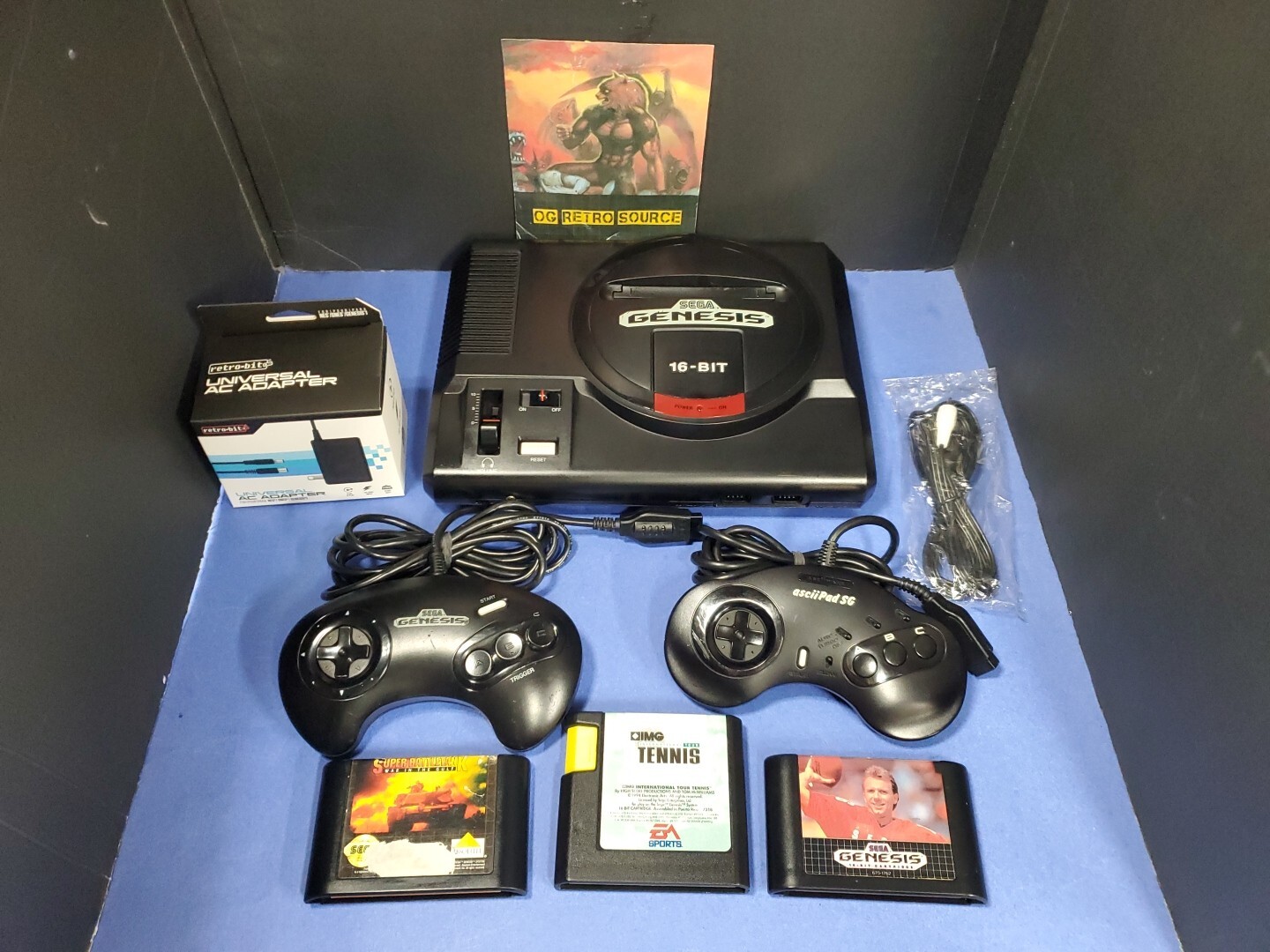 ORIGINAL 16 BIT Sega Genesis Model 1 MK-1601 Console System CPLT Restored!!