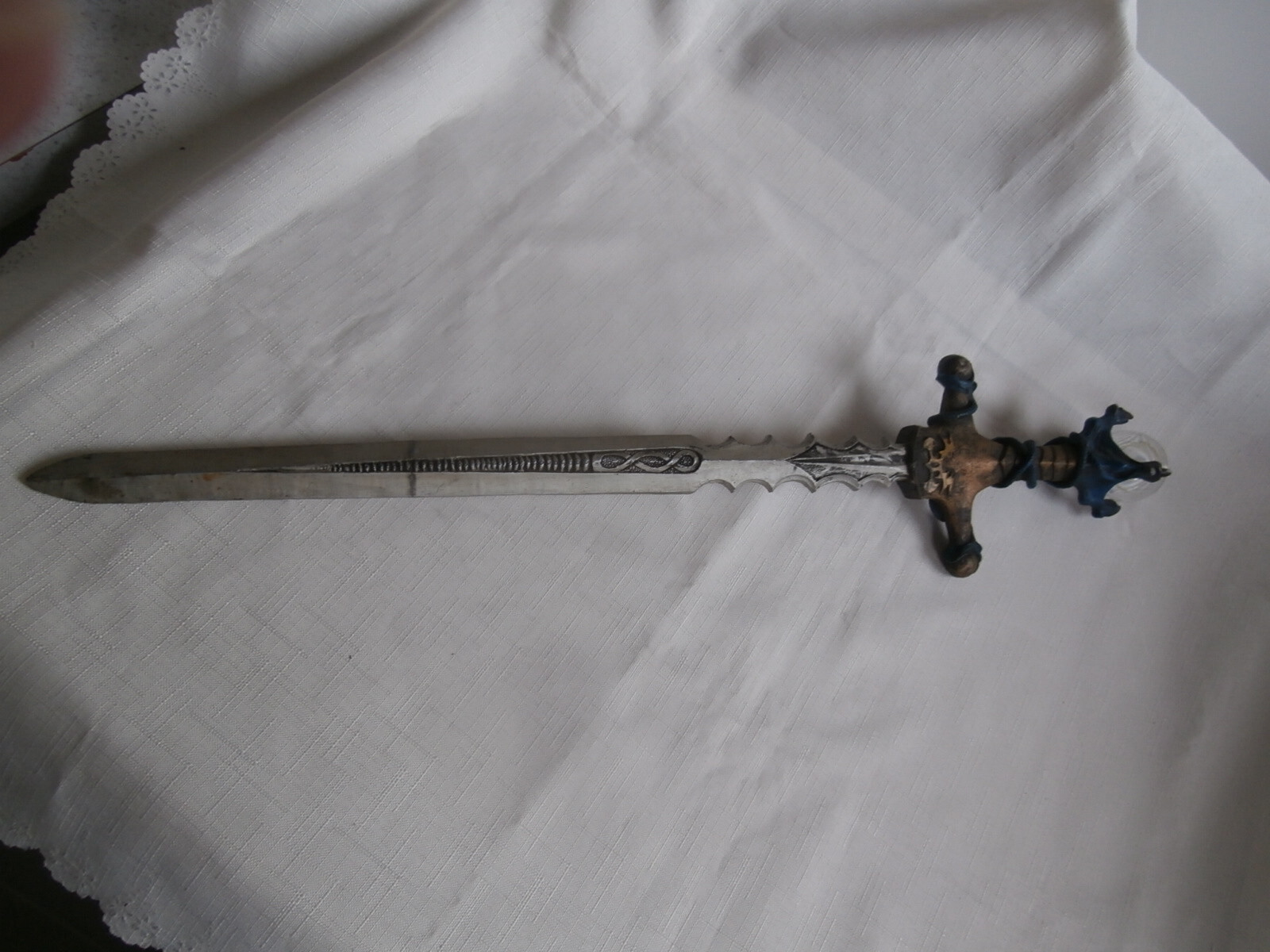Sword Fantasy Made Of Resin Sword with Glass Sphere | eBay