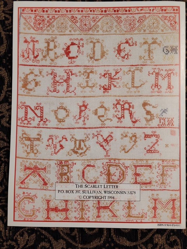 Scarlet Letter Alphabets From Early Samplers Cross Stitch Marsha Van ...
