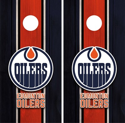 Edmonton Oilers Cornhole Board Vinyl Sticker - Decal Wrap | eBay