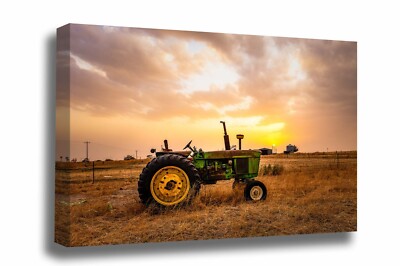 Classic Tractor Canvas: Texas John Deere Farm Country Rural Rustic Wall ...