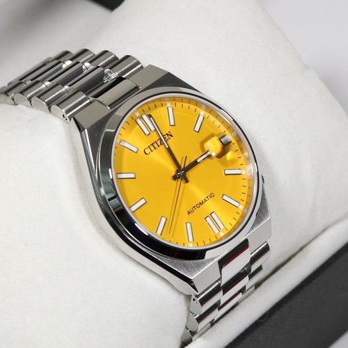 Citizen Tsuyosa Automatic Men's Stainless Steel Yellow Dial Watch ...