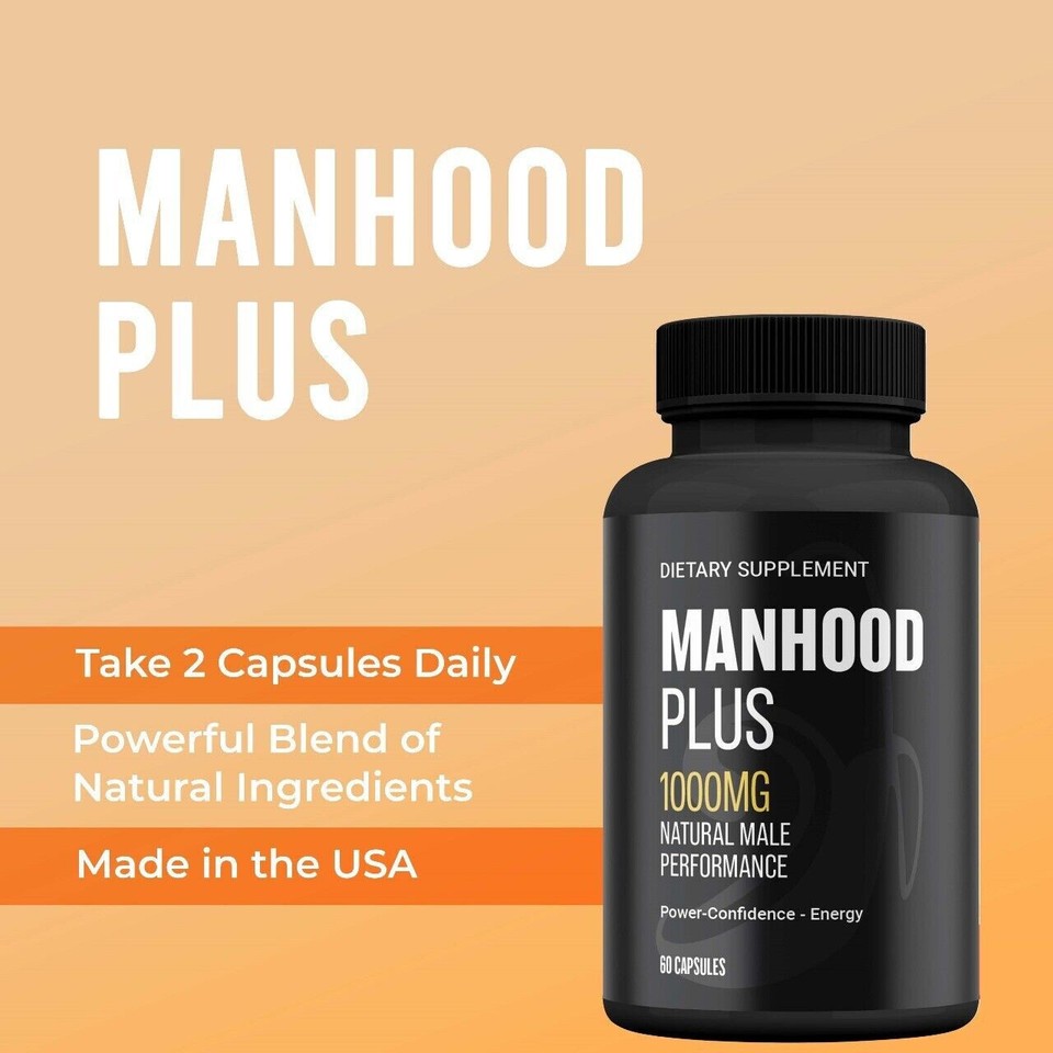 Manhood Plus Natural Male Performance 1000mg (60 Capsules) | eBay