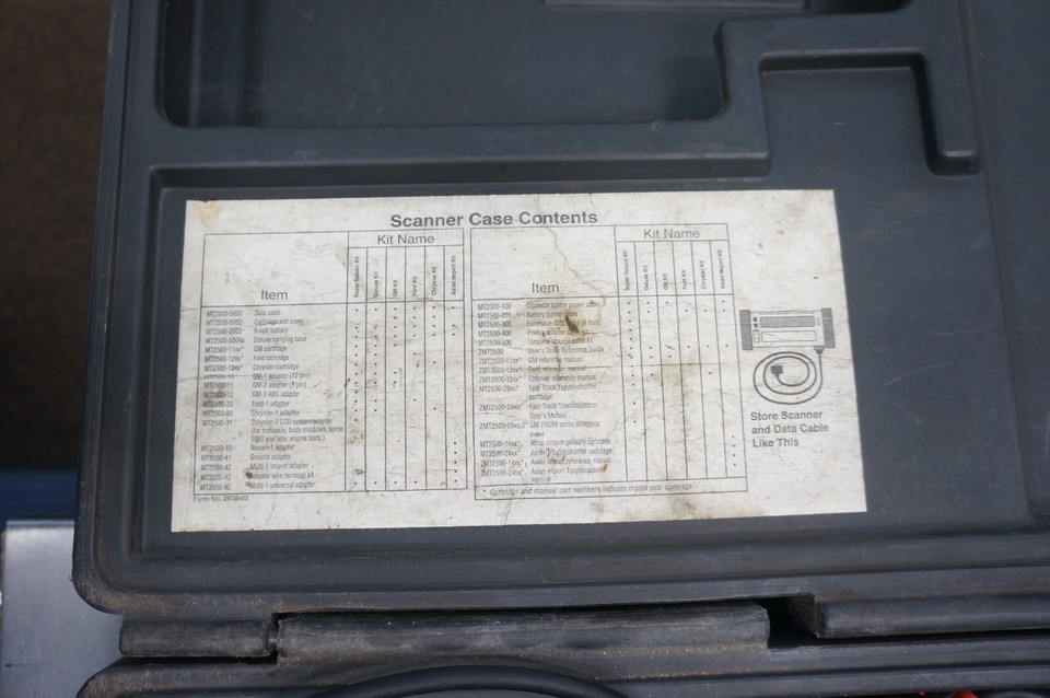 Snap-On OBD Diagnostic Scanner MT2500 Cords, Cartridges, User Manuals ...
