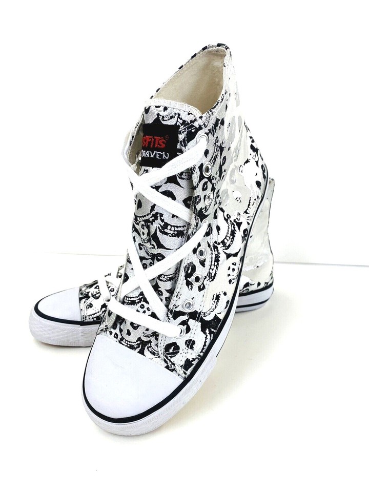 Draven x The Misfits Random Hi Crimson Ghost Punk Rock Skull High top ...