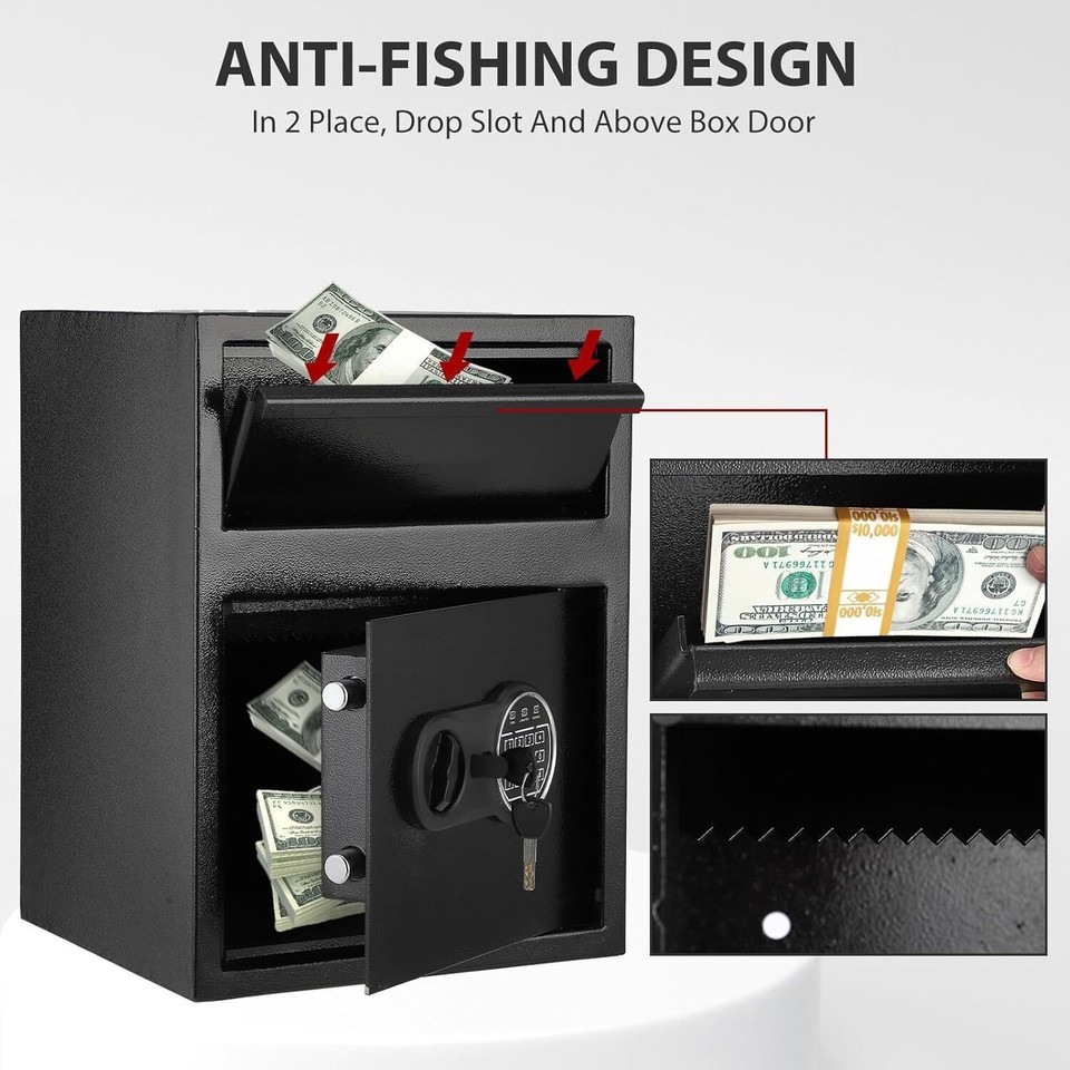Digital Depository Safe Drop Box Deposit Security Safe Lock Box with ...