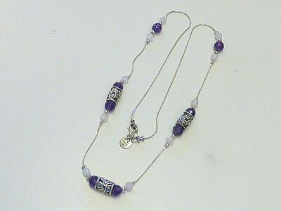 Designer OR PAZ PZ ISRAEL Amethyst Crystal Sterling Silver Station ...