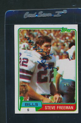1981 Topps #443 Steve Freeman Bills Signed Auto *33668 | eBay