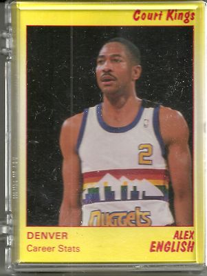Alex English 1990 Star Company Denver Nuggets 9-card NBA Court Kings ...