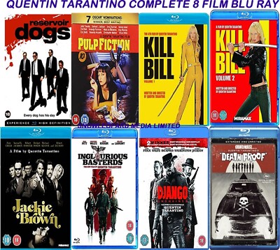QUENTIN TARANTINO COMPLETE 8 FILM BLU RAY MOVIE COLLECTION UK BRAND NEW ...