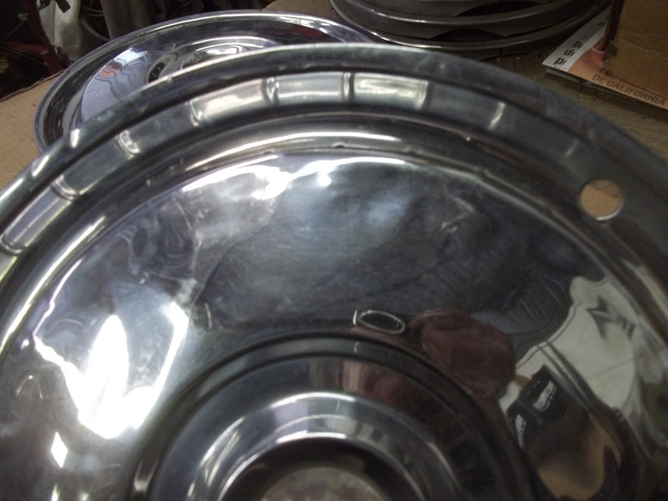 1955 55 1956 56 Ford Hubcap Rim Wheel Cover Hub Cap 15" OEM USED SET 4 ...