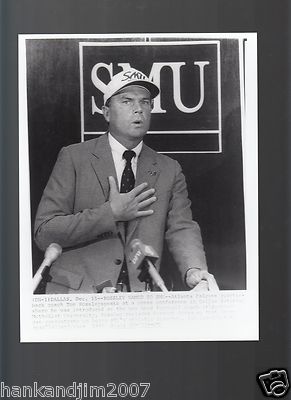 Tom Rossley 1990 SMU Coach Vintage 7x9 Glossy A/P Wire Photo with ...