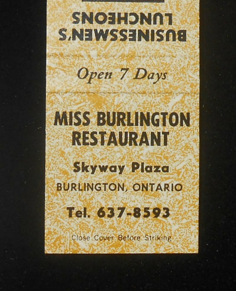 1970s? Miss Burlington Restaurant Skyway Plaza Business Luncheons ...