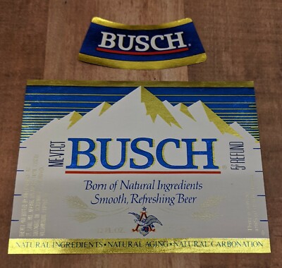 Busch Beer Label with neck label | eBay