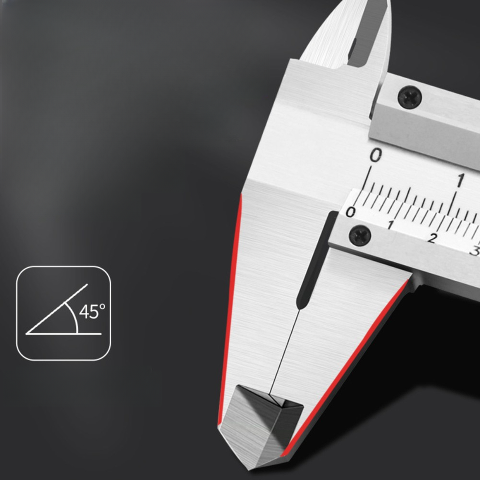 100mm Metal Vernier Caliper with Depth Gauge for Precise Thickness and ...