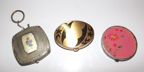 3 Vintage makeup compacts K & K Antique makeup | eBay