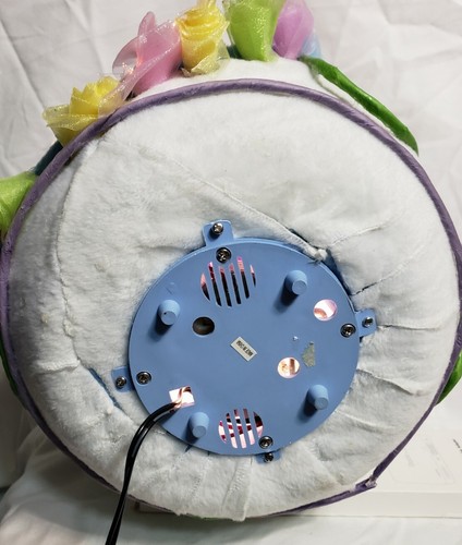 Vtg Fiber Optic Easter Bunny Rabbit in Egg Flowers Decor in box *Works ...