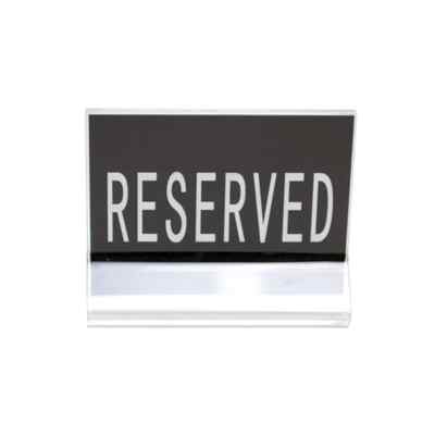 Black White Clear Acrylic Plastic Double Sided Reserved Sign, Table ...