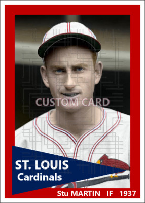 Stu Martin - 1937 St. Louis Cardinals - 2.5 x 3.5 custom card (blank ...