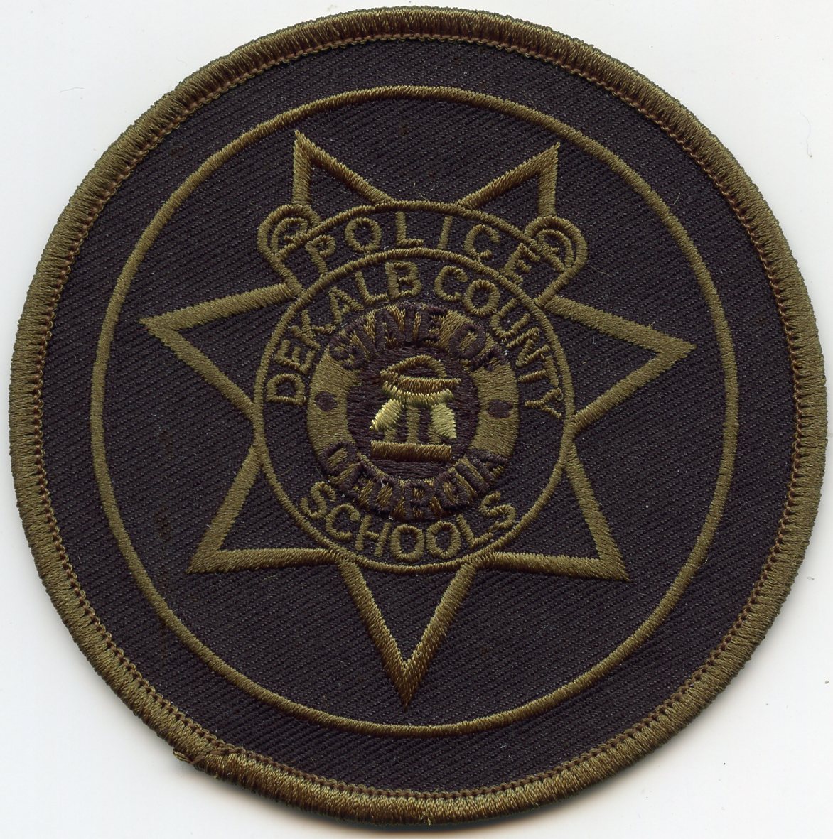 DeKALB COUNTY GEORGIA GA PUBLIC SCHOOLS subdued SCHOOL POLICE PATCH | eBay