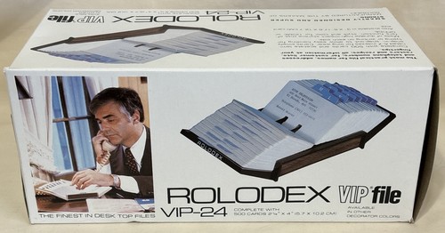 Vtg Rolodex 500 Card Covered File Organizing System Vip-24 Business ...