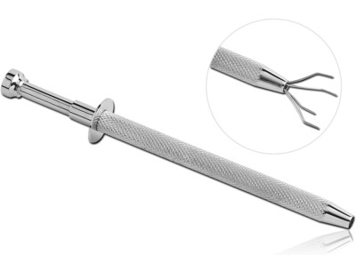 BALL GRABBER AND BEAD HOLDING PICK UP TOOL TWEEZERS CLAW 4 PRONG PLIERS ...