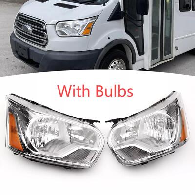 For 2014-2024 Ford Transit 150 250 350 Headlight w/Bulbs Driver ...