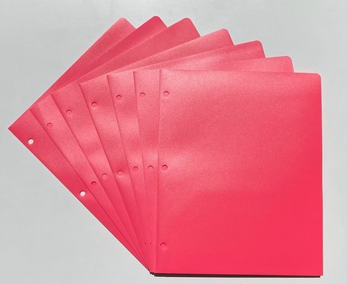 Staples 2-Pocket Poly Portfolio Folders with Binder Holes 7-Pack Letter ...