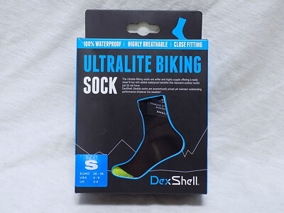 DexShell Ultralite Biking Socks Small 100% Waterproof Black | eBay
