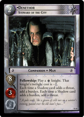 LOTR TCG ROTK Return OT King DENETHOR STEWARD OT CITY 7R85 Foil ...
