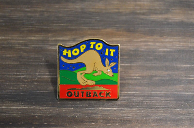Outback Steakhouse Kangaroo Pin Hop To It Employee Server Flair | eBay
