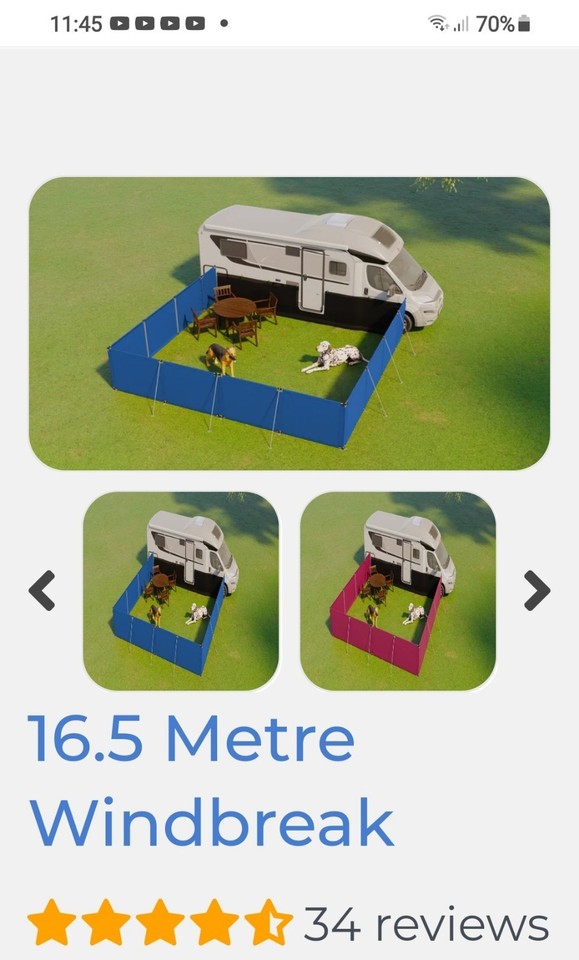 Coveva 16.5 Metre Windbreak With 2 Opening Gates | eBay UK