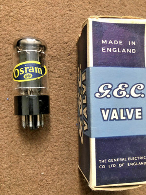 GZ34 Osram tall glass black plate 5AR4 CV1377 rectifier tube valve ...