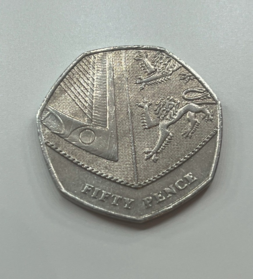 Extremely Rare 2012 Royal Mint, Royal Shield of Arms 50p Fifty Pence ...