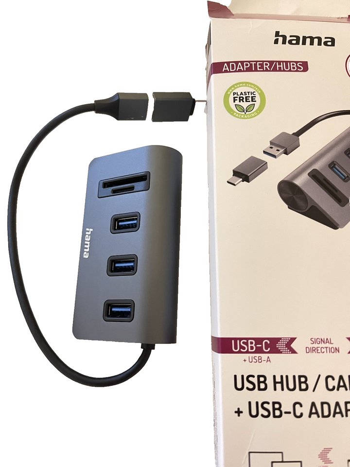 Hama USB-C Hub 5 Port USB 3.2 SD microSD Card Reader mit Adapter | eBay.de