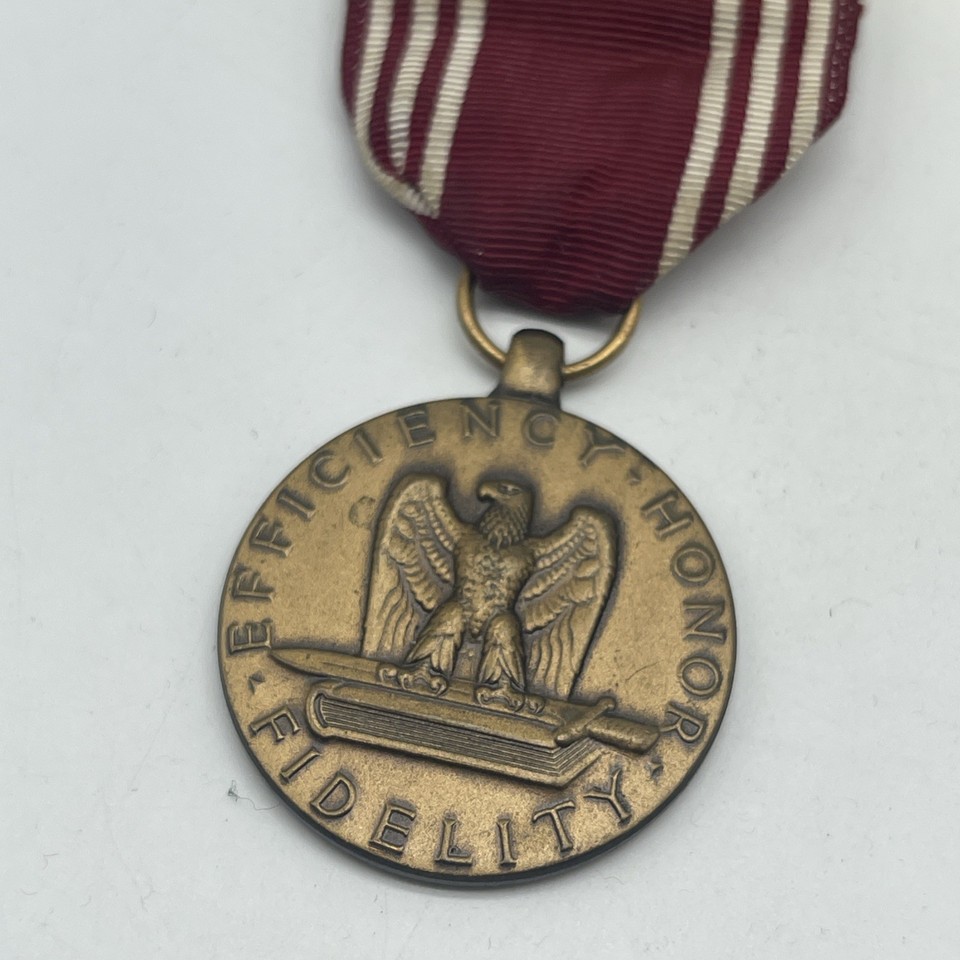 U.S. Military For Good Conduct Award Medal Meritorious Maroon White ...