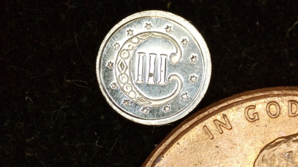 MINIATURE COIN 1851 3 CENT TRIME PROOF LIKE STERLING SILVER | eBay