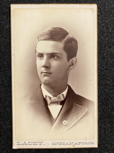 Indianapolis Indiana IN Handsome Young Man Lacey Studio Antique CDV ...